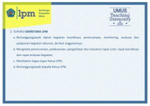 Struktur Organisasi – Lembaga Penjaminan Mutu